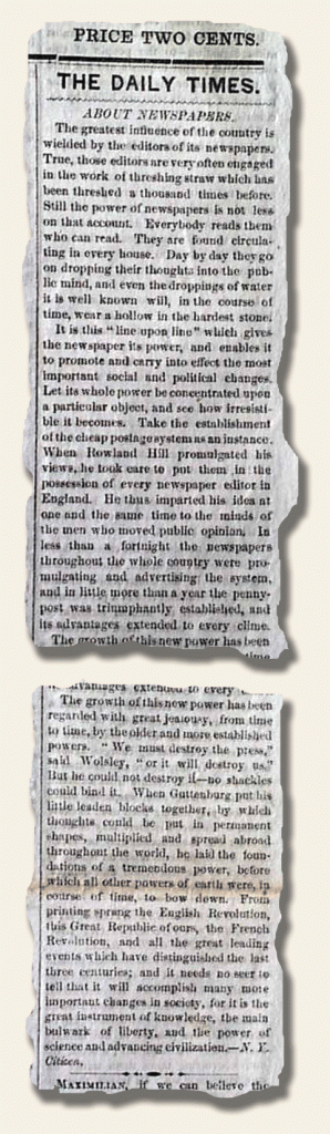 The influence of newspapers… : History's Newsstand Blog
