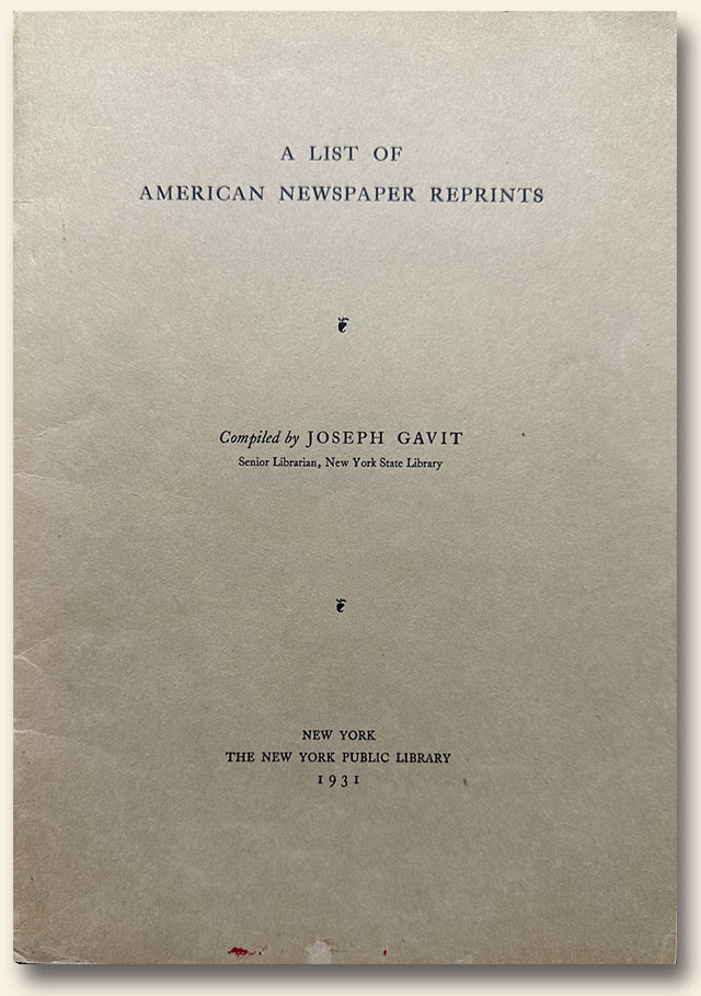 Reprinted Newspapers – Identified as of 1931… : History's Newsstand Blog